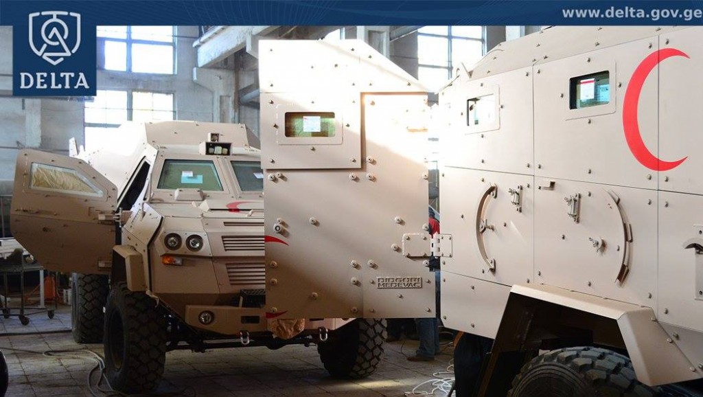 Photos of new Georgian Armored medical evacuation vehicle by Saudi Arabia