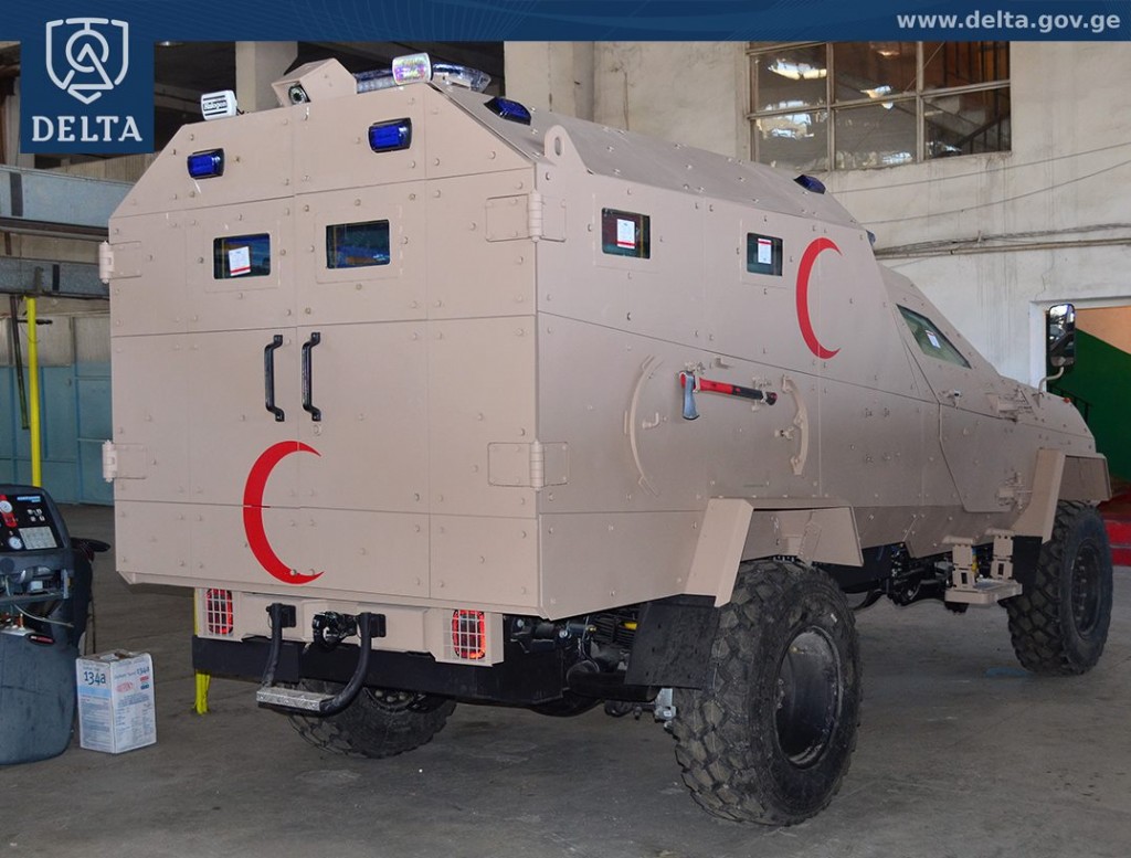 Photos of new Georgian Armored medical evacuation vehicle by Saudi Arabia