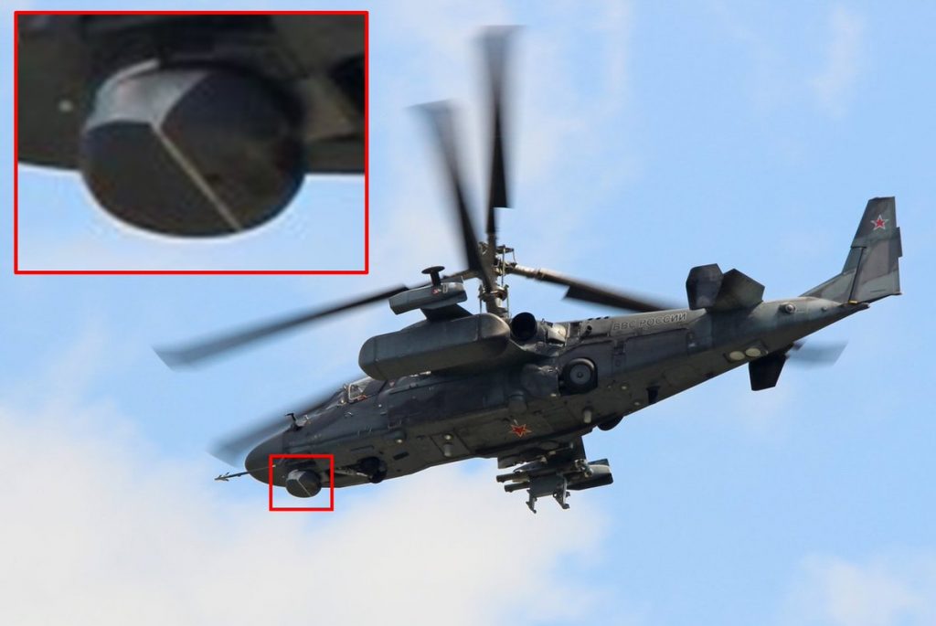 Russian Ka-52 attack helicopter observed with new OES-52 observation ...