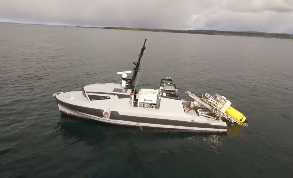 Saab released video of next-generation mine disposal vehicle