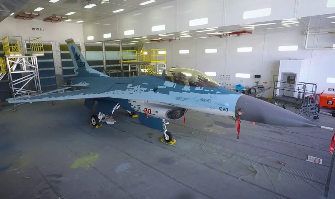 Nellis Air Force Base unveils F-16 in Russian-style color scheme