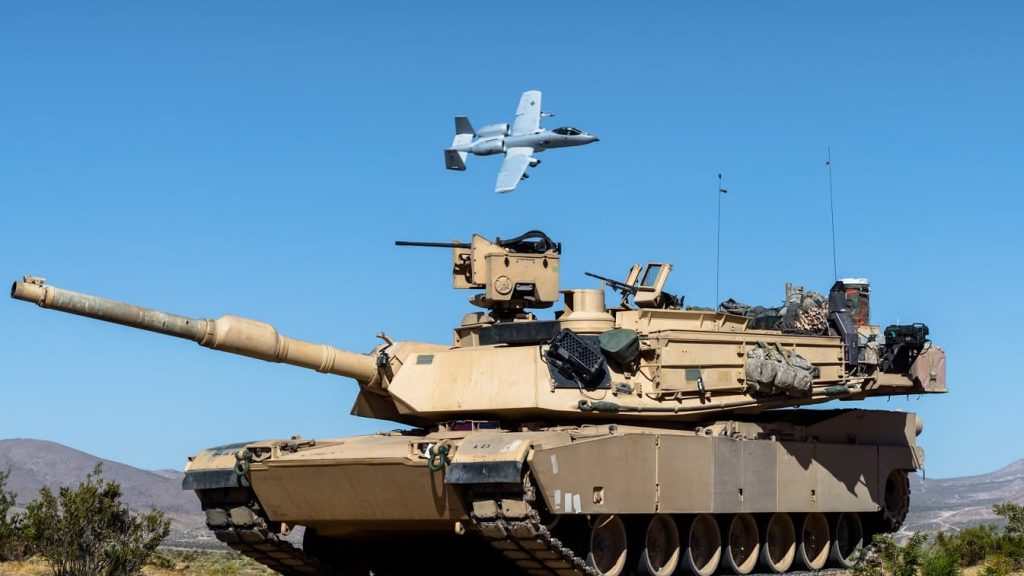 A-10 C Thunderbolt II and M1A2 Abrams conduct joint exercise in Fort Irwin