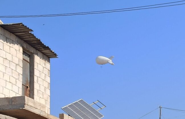 Turkish spy aerostat spotted in Syria