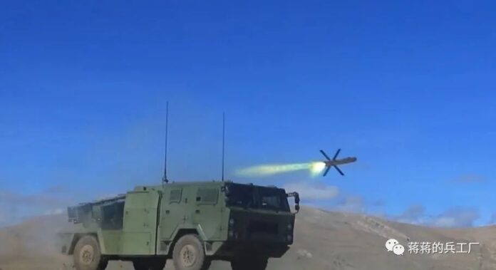 Chinese new anti-tank missile carrier spotted in mountainous plateau region