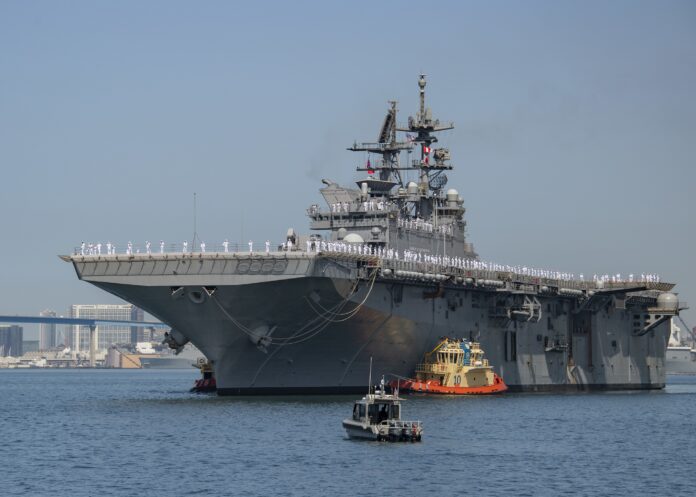 U.S. Navy’s newest amphibious assault ship arrives in San Diego