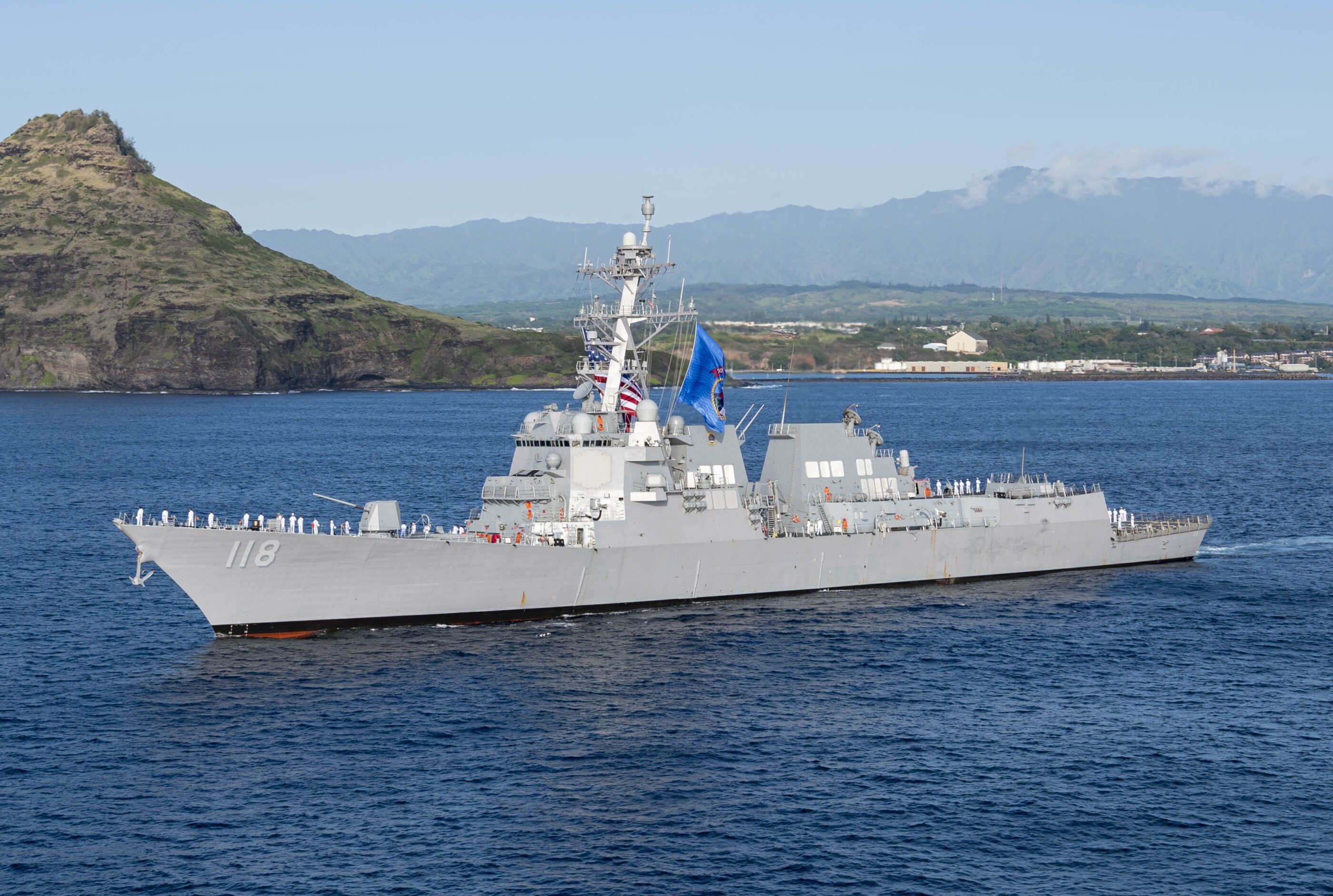 US Navy’s newest guided-missile destroyer transiting to new home