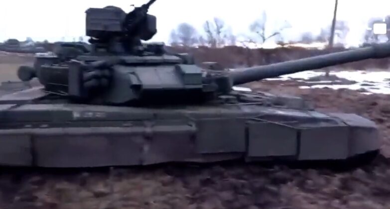 Russian tanks stuck in the mud during full-scale military attack on Ukraine