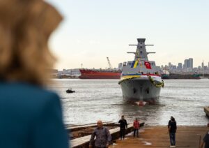 Türkiye launched first Ada-class corvette for Ukrainian Navy