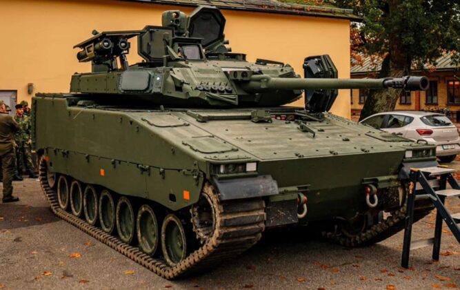 Sweden showcases latest version of CV90 fighting vehicle