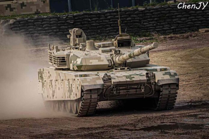 Chinese VT4 tank breaks down during dynamic display