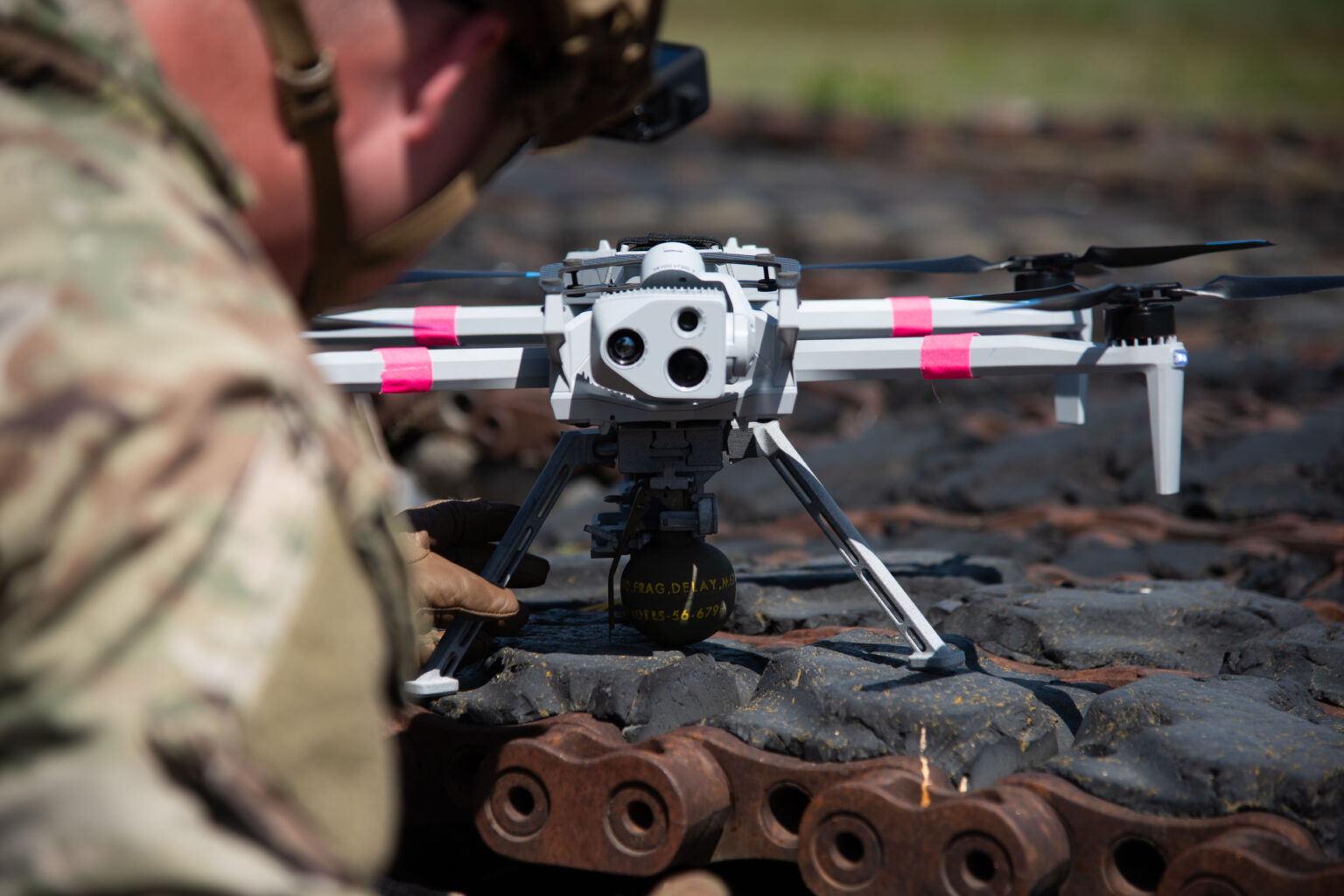 U.S. Army tests drone grenade drop in Germany