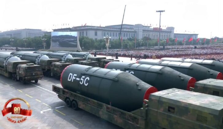 China parades DF-5C with nuclear warheads and worldwide range