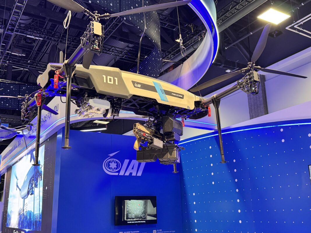 Israel’s IAI showcases machine gun-equipped drone