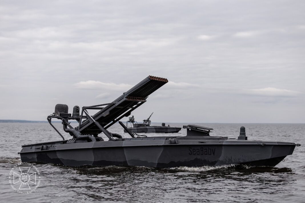 Ukraine unveils new Sea Baby naval drones