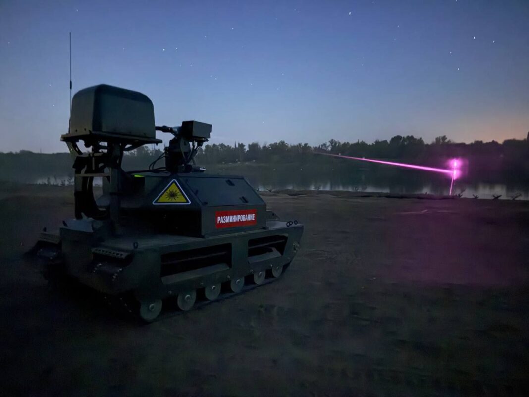 Russia unveils Ignis laser weapon on robotic vehicle