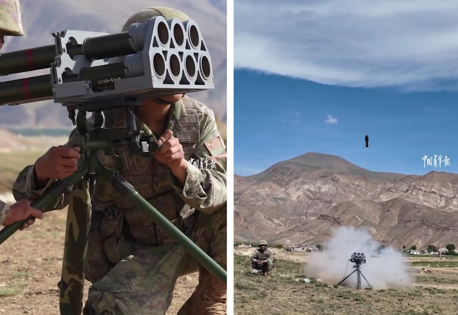 Chinese unit seen with rare multi-tube rocket launcher