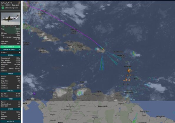 French reconnaissance aircraft spotted in Caribbean airspace