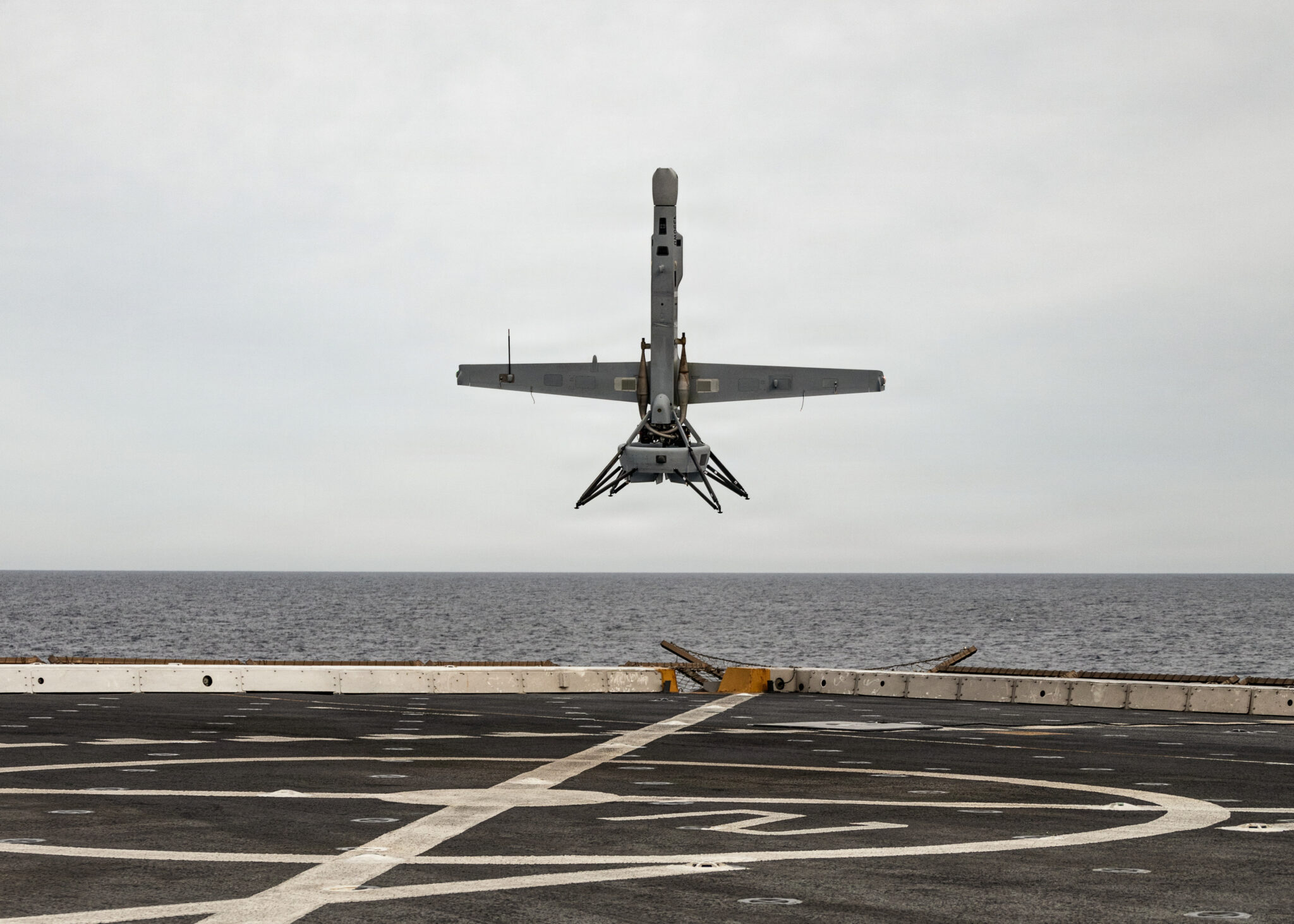 U.S. Marines test V-BAT operations on USS Portland amphibious ship