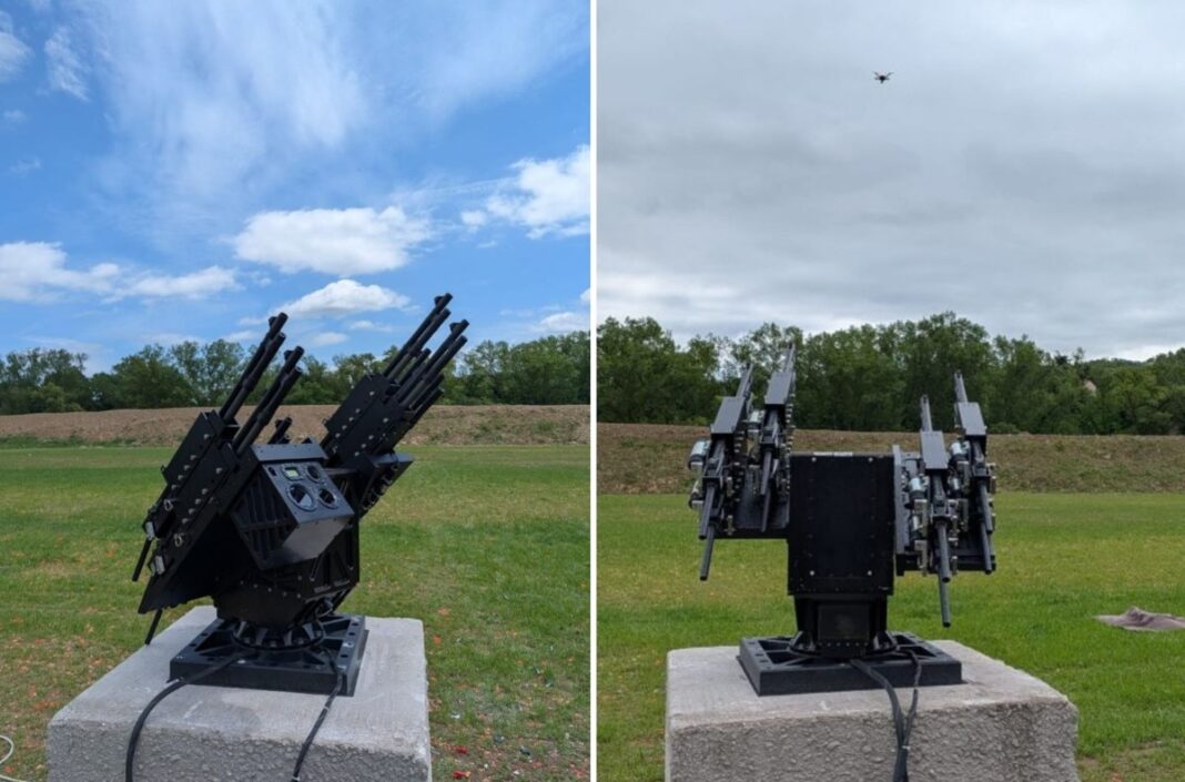 Beretta develops 8-barrel drone-killing turret